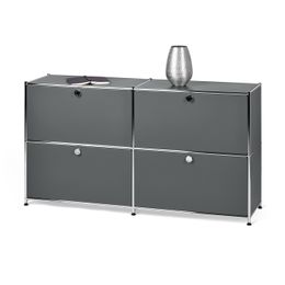Tchibo - Sideboard Metall &raquo;Cn3&laquo; mit 4 Klappf&auml;chern - 152x40x82,5cm - chrom -