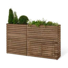 Tchibo - Pflanzkasten-Raumteiler &raquo;Tinus&laquo; mit Stauraum - 100x30x100cm - silber -