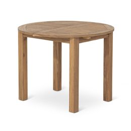 Tchibo - Rund-ovaler ausziehbarer Gartentisch - 100x100x76cm - braun -