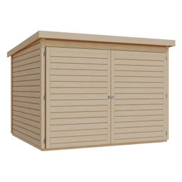 Karibu Fahrradgarage f&uuml;r 4 R&auml;der - 212,5x216,5x167cm - naturfarben -