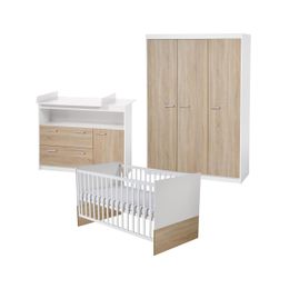 Roba &raquo;Gabriella&laquo; Kinderzimmerset mit Bett - 78x142x81cm - wei&szlig; -