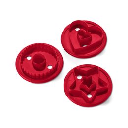 Tchibo - 3 Linzer-Pl&auml;tzchen-Ausstecher - rot