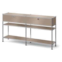 Tchibo - Metall-Konsole &raquo;Cn3 Slim Line&laquo; mit 2 Schubladen - 152x30,5x82cm - taupe -