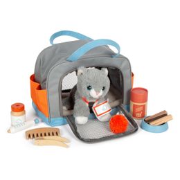 Small Foot Katze mit Tasche und Pflege-Set - mehrfarbig