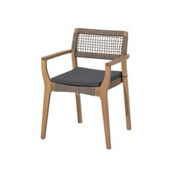 Tchibo - Stapelbarer Gartenstuhl mit Textilgeflecht - 60x55x84,5cm - beige -