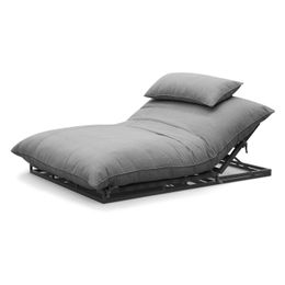 Tchibo - Premium-Doppel-Gartenliege mit Creacryl -Allwetterstoff - 160x198x60cm - schwarz -