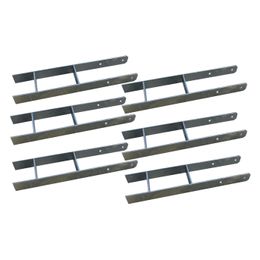 Karibu H-Anker 6er-Set - 12x12x60cm - silber -