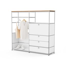Tchibo - Kommode Metall &raquo;Cn3&laquo; mit Holzplatte - 154x42x140,5cm - chrom -