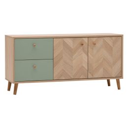 Tchibo - Lowboard &raquo;Visby&laquo; Eichen-Fischgr&auml;ten-Dekor - 109x33x54,1cm - braun -