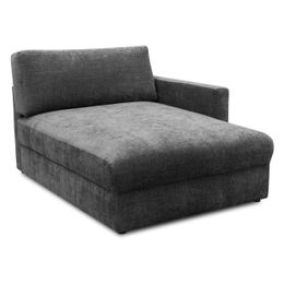 Domo Longchair &raquo;Sonderburg&laquo; rechts - 115x150x86cm - anthrazit -