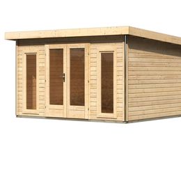 Karibu Premium-Gartenhaus - 369x369x229cm - naturfarben -