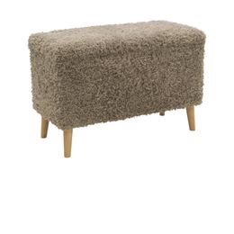 Domo Hocker &raquo;Kopenhagen&laquo; mit Staufach - 91x41x58cm - taupe -