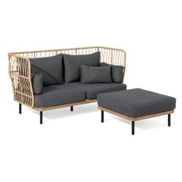 Tchibo - Komfortables Gartensofa mit hoher R&uuml;ckenlehne - 188x92x100cm - anthrazit -