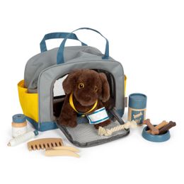 Small Foot Hund mit Tasche und Pflege-Set - mehrfarbig