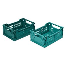 Tchibo - 2 klappbare Ordnungskisten - t&uuml;rkis