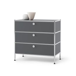 Tchibo - Kommode Metall &raquo;Cn3&laquo; mit 3 Schubladen - 77x40x73,5cm - chrom -
