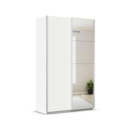 Rauch Schwebet&uuml;renschrank &raquo;Quadra&laquo; mit Spiegel - 136x62x229cm - wei&szlig; -