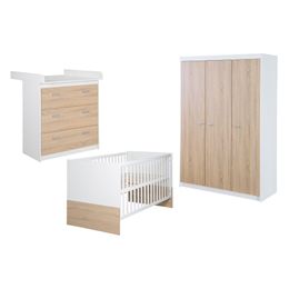 Roba &raquo;Gabriella&laquo; Kinderzimmerset mit Bett - 78x142x81cm - wei&szlig; -