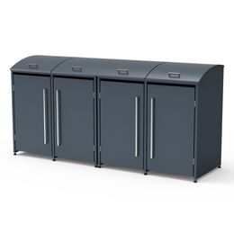Tchibo - M&uuml;lltonnenbox - 278x83x135cm - anthrazit -