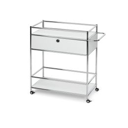 Tchibo - Barwagen Metall &raquo;Cn3&laquo; mit Schublade - 76,9x40x93cm - chrom -