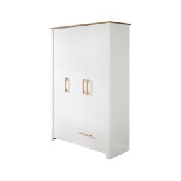Roba 3-T&uuml;riger Kleiderschrank &raquo;Ava&laquo; - 138,5x54x200cm - wei&szlig; -