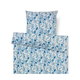 Tchibo - Perkal-Bettw&auml;sche - blau