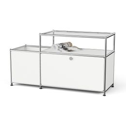 Tchibo - Lowboard Metall &raquo;Cn3&laquo; mit Klappenfach und Glasplatte - 116x40x64cm - chrom -