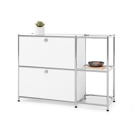 Tchibo - Sideboard Metall &raquo;Cn3&laquo; mit 2 Klappenf&auml;chern - 115x40x82,5cm - chrom -