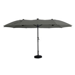 Leco Doppel-Sonnenschirm* mit LED-Beleuchtung - 145x16x45cm - anthrazit -