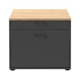 Tchibo - Waschmaschinenunterschrank &raquo;Solea&laquo; mit W&auml;schekorb-Auszug und Schublade - 67x60x60cm - anthrazit -