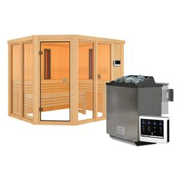 Karibu Sauna &raquo;Scarlett Plus&laquo; - naturfarben
