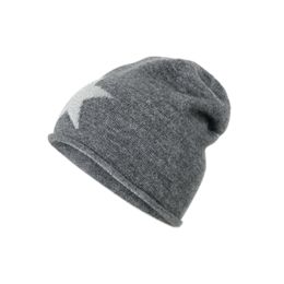 Tchibo - Feinstrick-Beanie mit Glitzer-Stern - silber