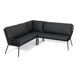 Tchibo - Lounge-Ecke mit Textilgeflecht - 208x57,5x87cm - anthrazit -