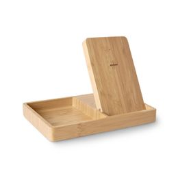 Tchibo - Kabellose Ladestation mit Ablage - naturfarben