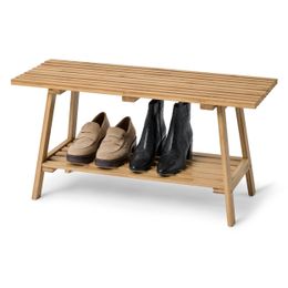 Tchibo - Bank &raquo;Holt&laquo; aus Bambus mit Lamellenelementen - 80x30x40cm - naturfarben -