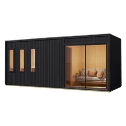 Karibu Saunahaus &raquo;Gwen Premium&laquo; - schwarz
