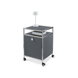 Tchibo - Rollcontainer Metall &raquo;Cn3&laquo; mit Klappe - 40x40x58cm - chrom -