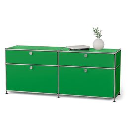 Tchibo - Sideboard Metall &raquo;Cn3&laquo; mit 2 Klappenf&auml;chern und 2 Schubladen - 152x40x64,5cm - chrom -