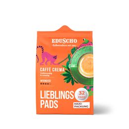 EDUSCHO Lieblingspads Caff&egrave; Crema - 32 Pads - Intensit&auml;t: 4/5