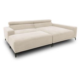 Domo Eck-Schlafsofa &raquo;Malm&ouml;&laquo; mit Hocker - 248x172x72cm - schwarz -