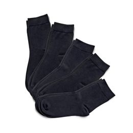 Tchibo - 5 Paar Socken - Damen - Gr. 35-38 - schwarz