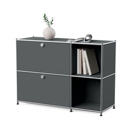 Tchibo - Sideboard Metall &raquo;Cn3&laquo; mit 2 Klappenf&auml;chern - 116x40x85,5cm - chrom -