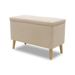 Domo Hocker &raquo;Kopenhagen&laquo; mit Staufach - 91x41x58cm - beige -