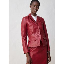 bonprix Kurzblazer aus Lammnappa, rot, Gr.48, Moderner und eleganter Kurzblazer aus Lammnappa, aus Nappaleder