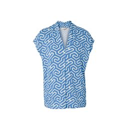 Tchibo - Blusenshirt mit V-Ausschnitt - Damen - Gr. M - wei&szlig;/print