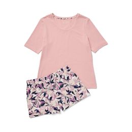 Tchibo - Shorty-Pyjama-Set - Damen - Gr. L - rosa