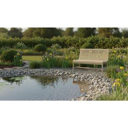 Ambia Garden Gartenbank, Teak, Holz, Akazie, Hartholz, 2-Sitzer, 125x87x66 cm, Gartenm&ouml;bel, Gartenb&auml;nke