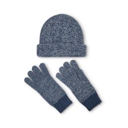 Tchibo - Kinder-Strickm&uuml;tze und -Handschuhe - Gr. 53-56 - dunkelblau