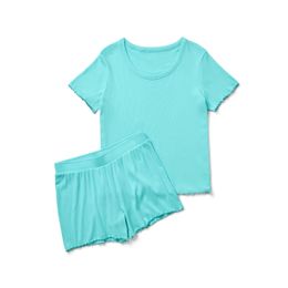 Tchibo - Shorty-Pyjama-Set - Damen - Gr. S - t&uuml;rkis