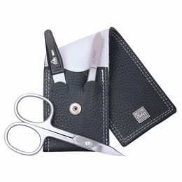 Erbe Solingen Manicure Taschenetui Inox Schwarz/Wei&szlig; Serie "Colorado", 3-Tlg